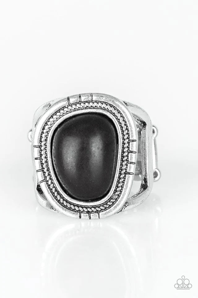 Paparazzi ♥ Out On The Range - Black ♥ Ring – Mayne Bling
